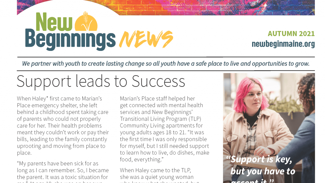 Autumn 2021 New Beginnings News! | New Beginnings